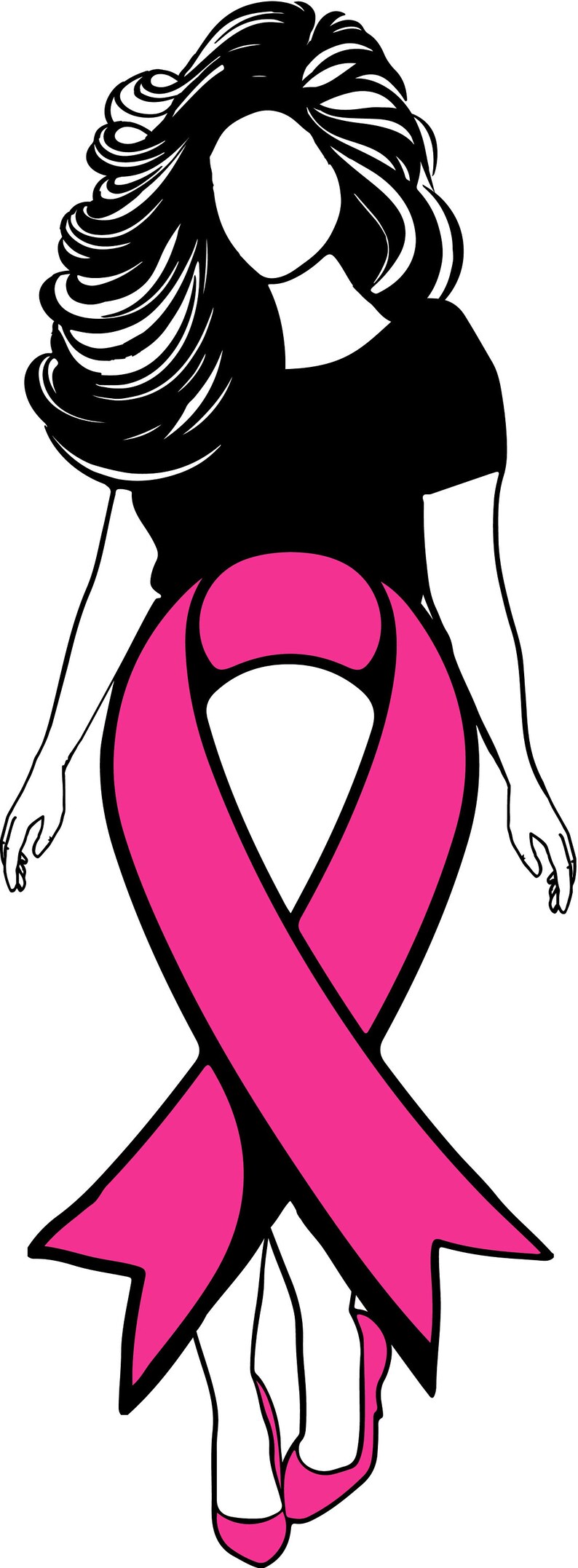 Survivor Svg Pink Ribbon Svg Queen Clipart African American | Etsy