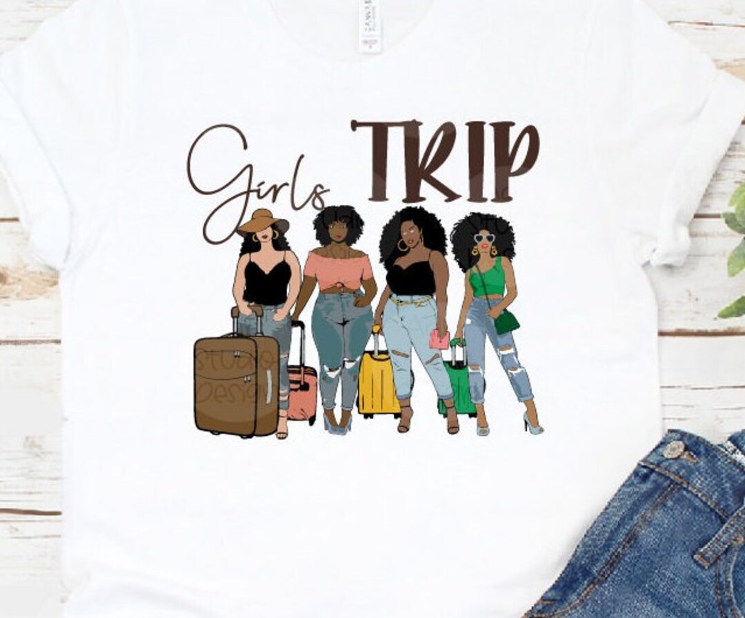 Melanin, Black Woman Svg, Luggage Svg, Ladies Getaway Vacation ...