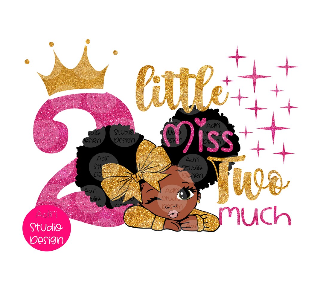 Peekaboo Girl With Puff Afro Ponytails, Little Miss Two Much Svg ...