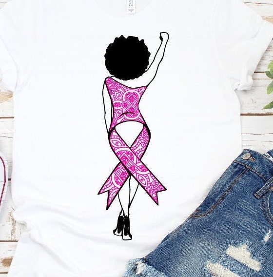 Survivor Svg Pink Ribbon Svg Queen Clipart African American | Etsy