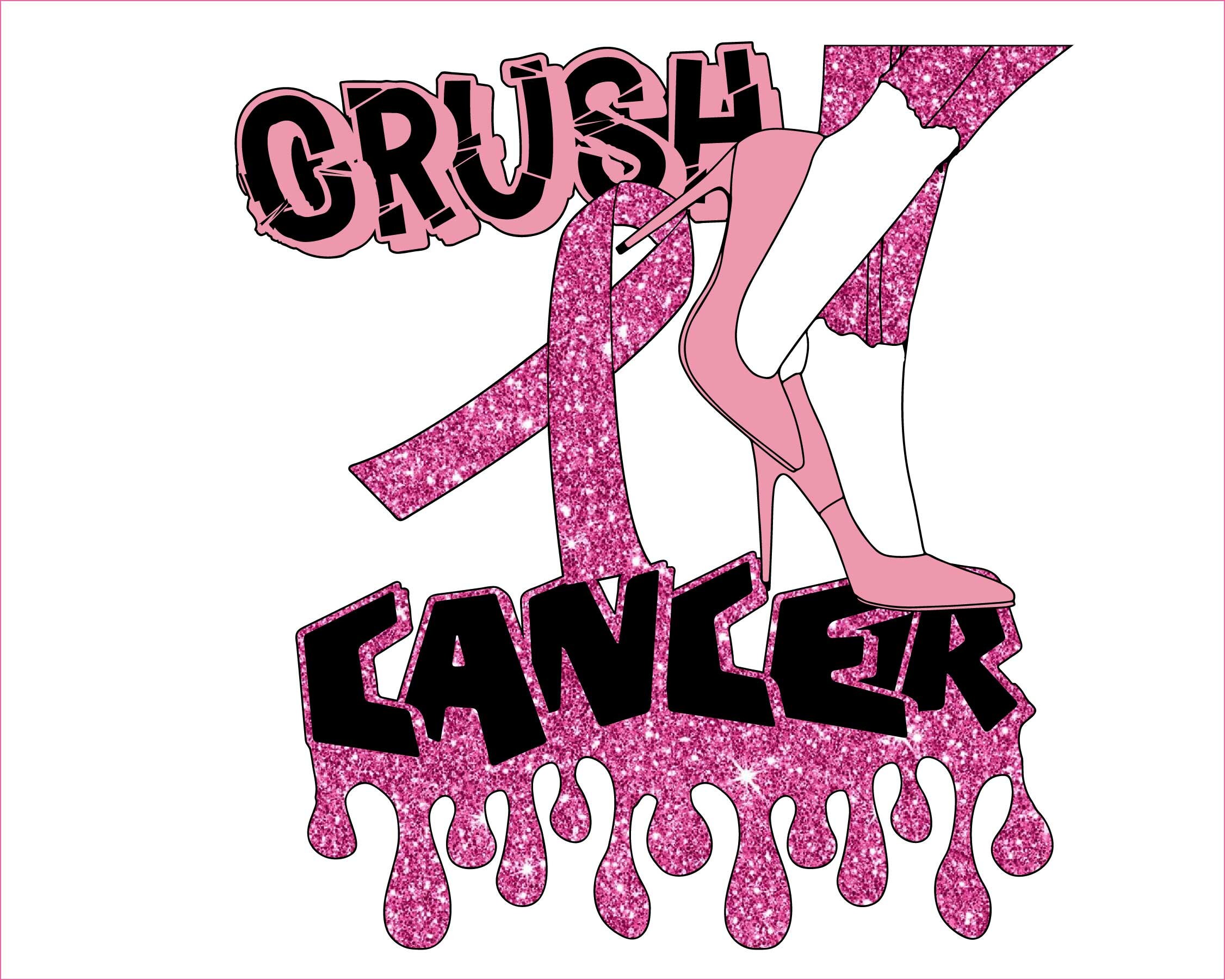 High Heels Pink Ribbon Svg Crush Cancer Svg African American | Etsy