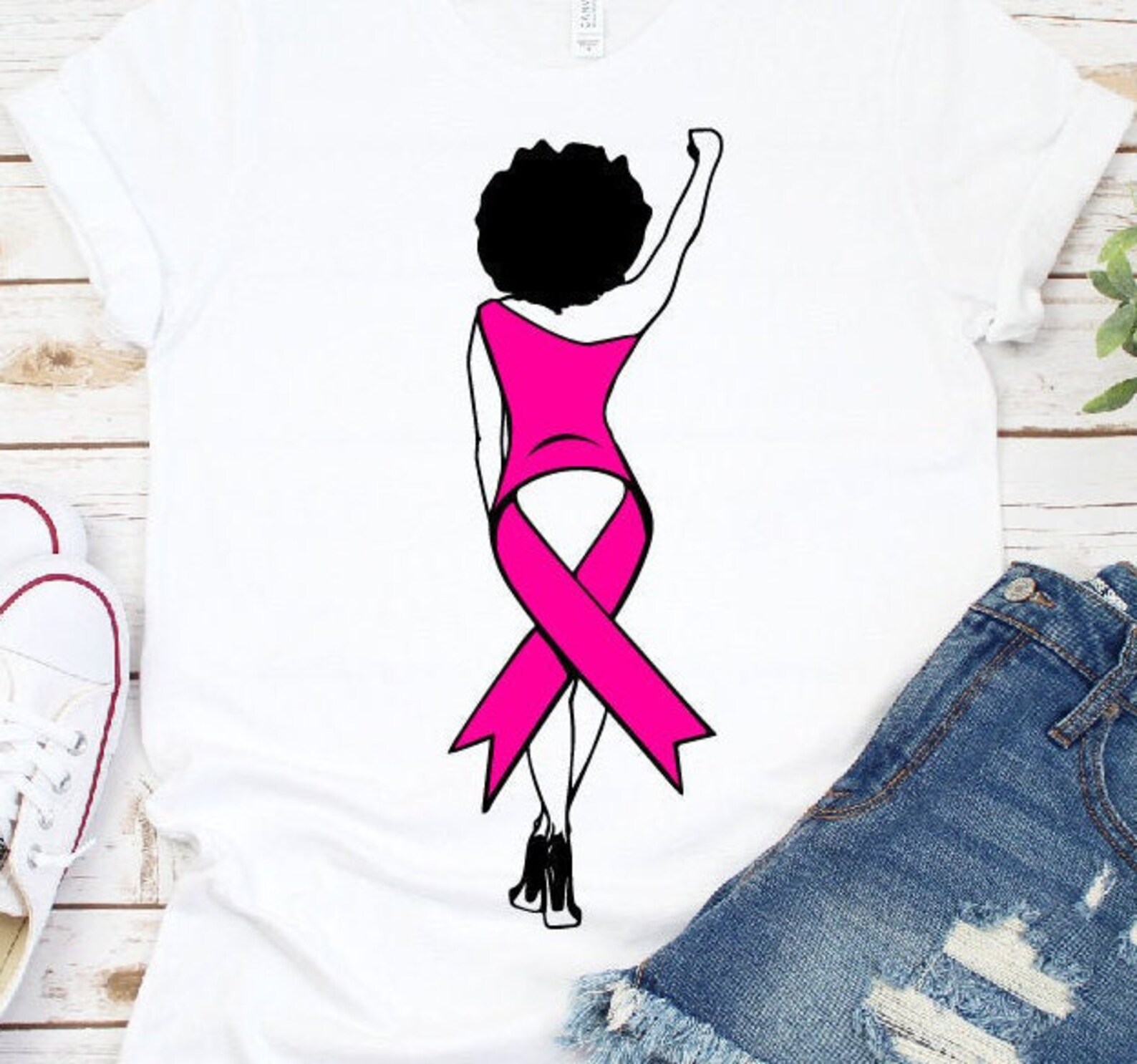 Survivor Svg Pink Ribbon Svg Queen Clipart African American - Etsy