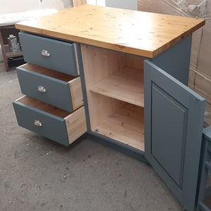Stand Alone Island Kitchen Breakfast Bar Unit With Storage - Etsy UK