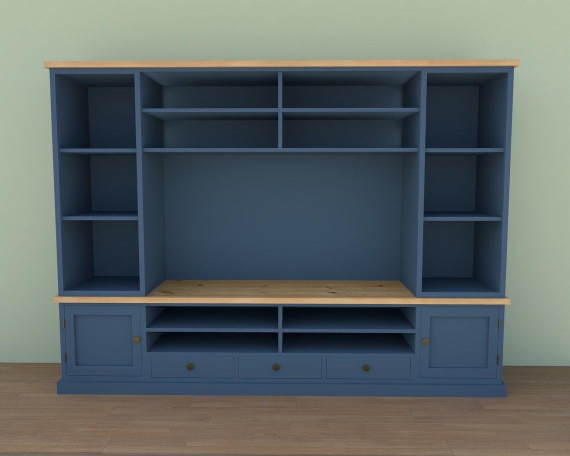 Hand Made TV Media Storage Unit - Custom Sizes Available - Etsy UK