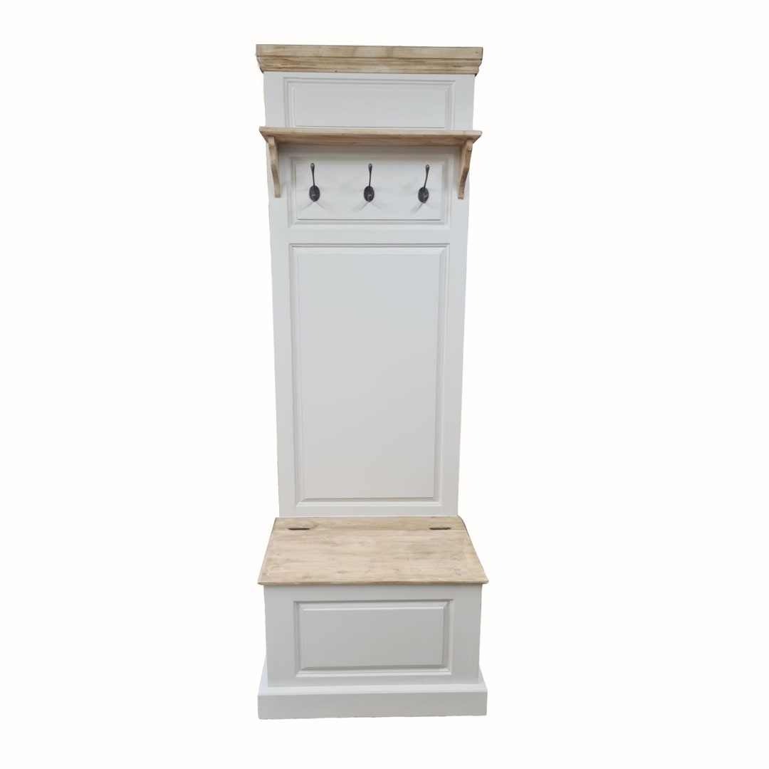 Hand Crafted Liberty Style Settle With Hooks & Storage Chest - Etsy UK