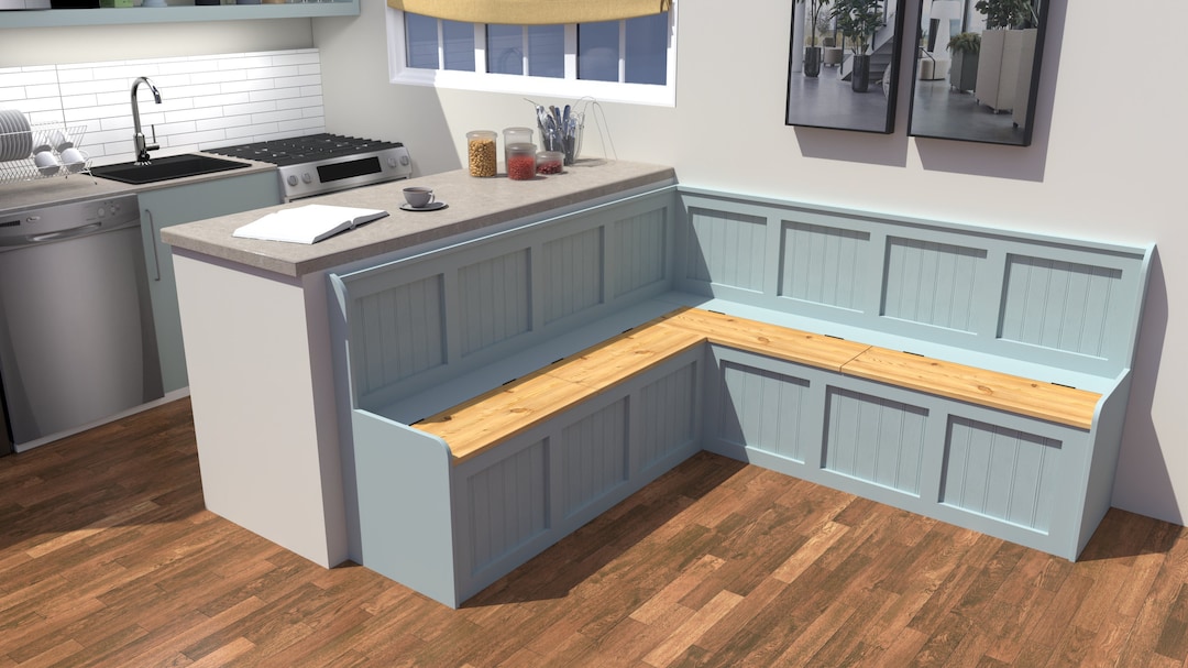 Hand Crafted Low Arm Style Corner Monk's Bench Ideal for Dinning ...