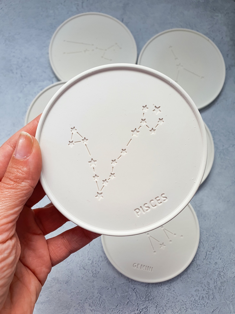 Zodiac Sign Coaster 12 Different Signs Star Sign Coaster - Etsy