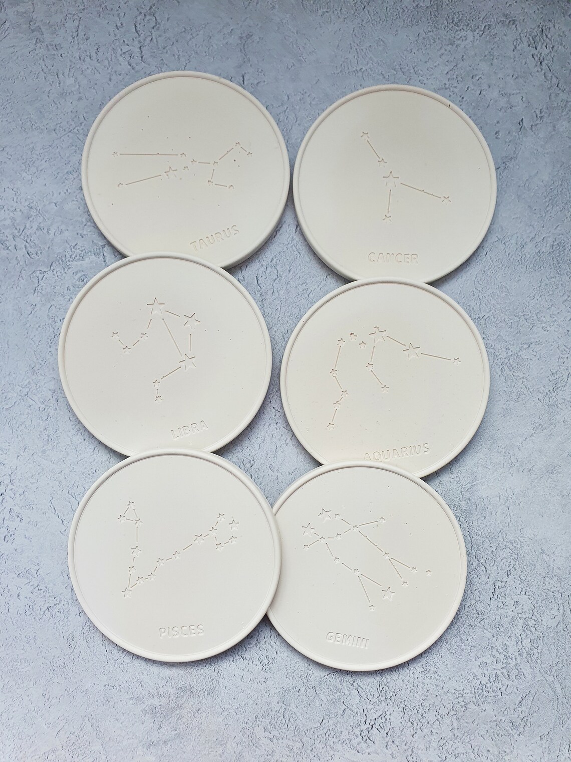 Zodiac Sign Coaster 12 Different Signs Star Sign Coaster - Etsy