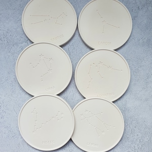 Zodiac Sign Coaster 12 Different Signs | Star Sign Coaster | Minimalist ...