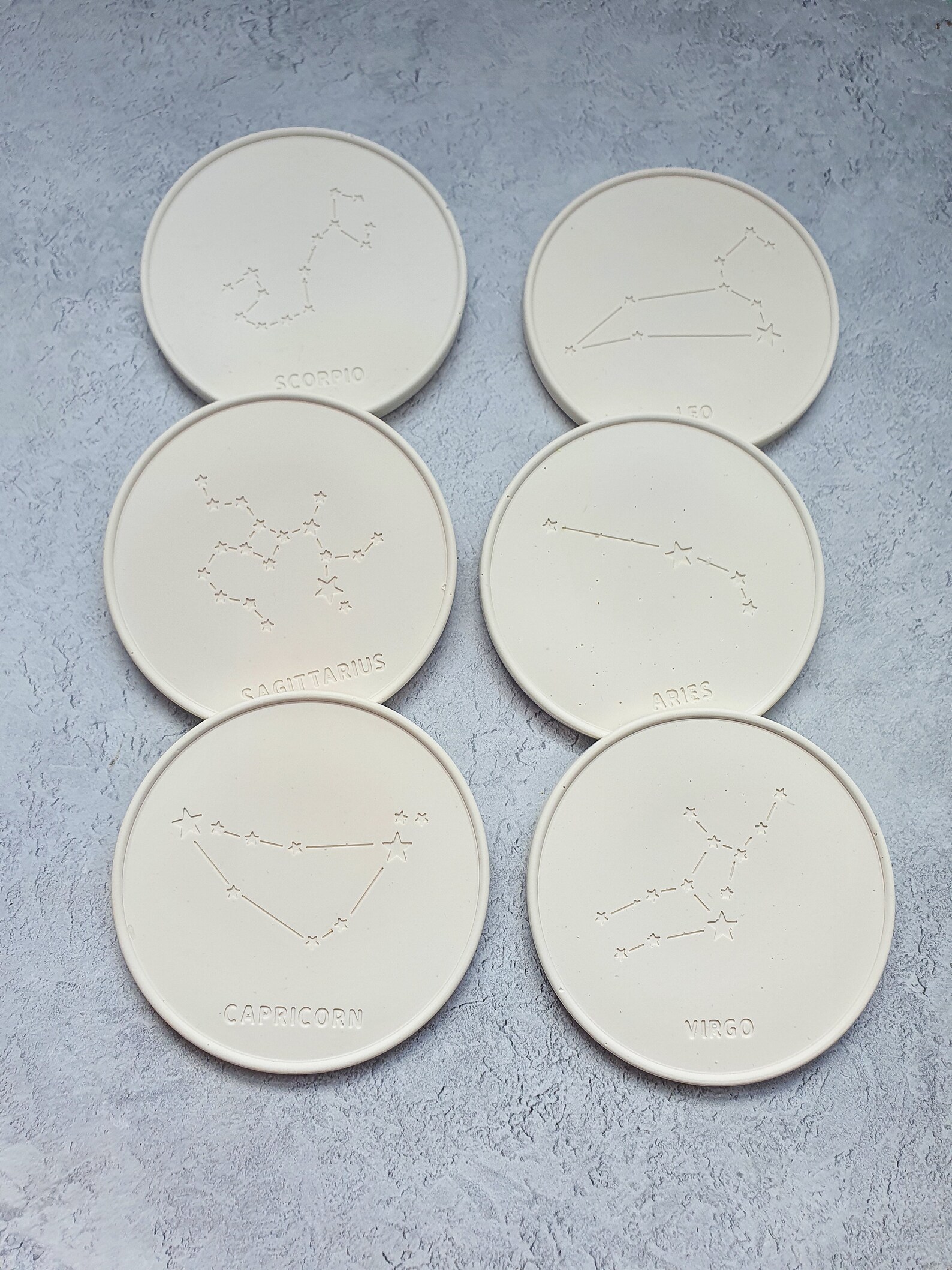 Zodiac Sign Coaster 12 Different Signs Star Sign Coaster - Etsy