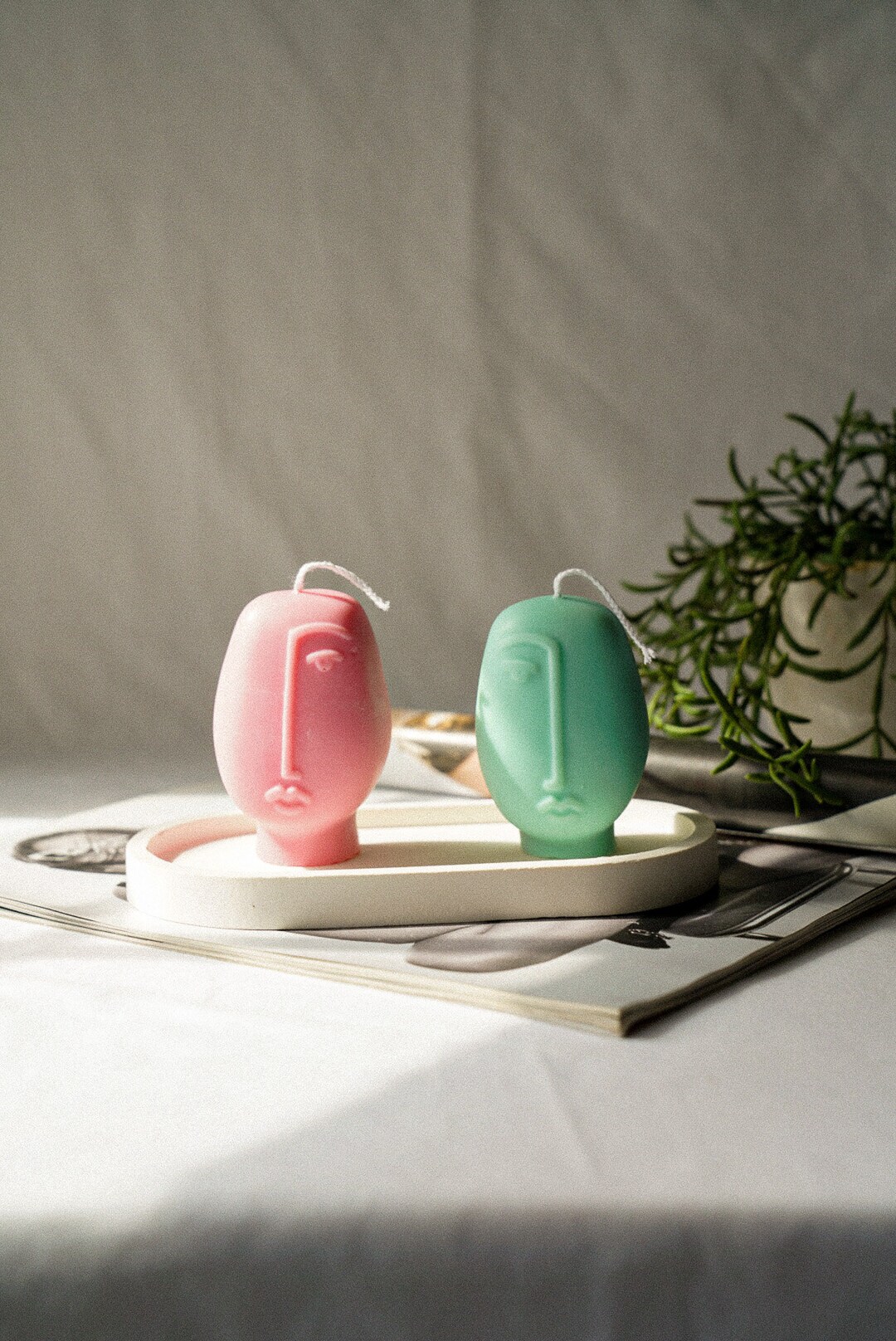 Art Face Abstract Picasso Face Candle Human Candle Handmade Candle ...