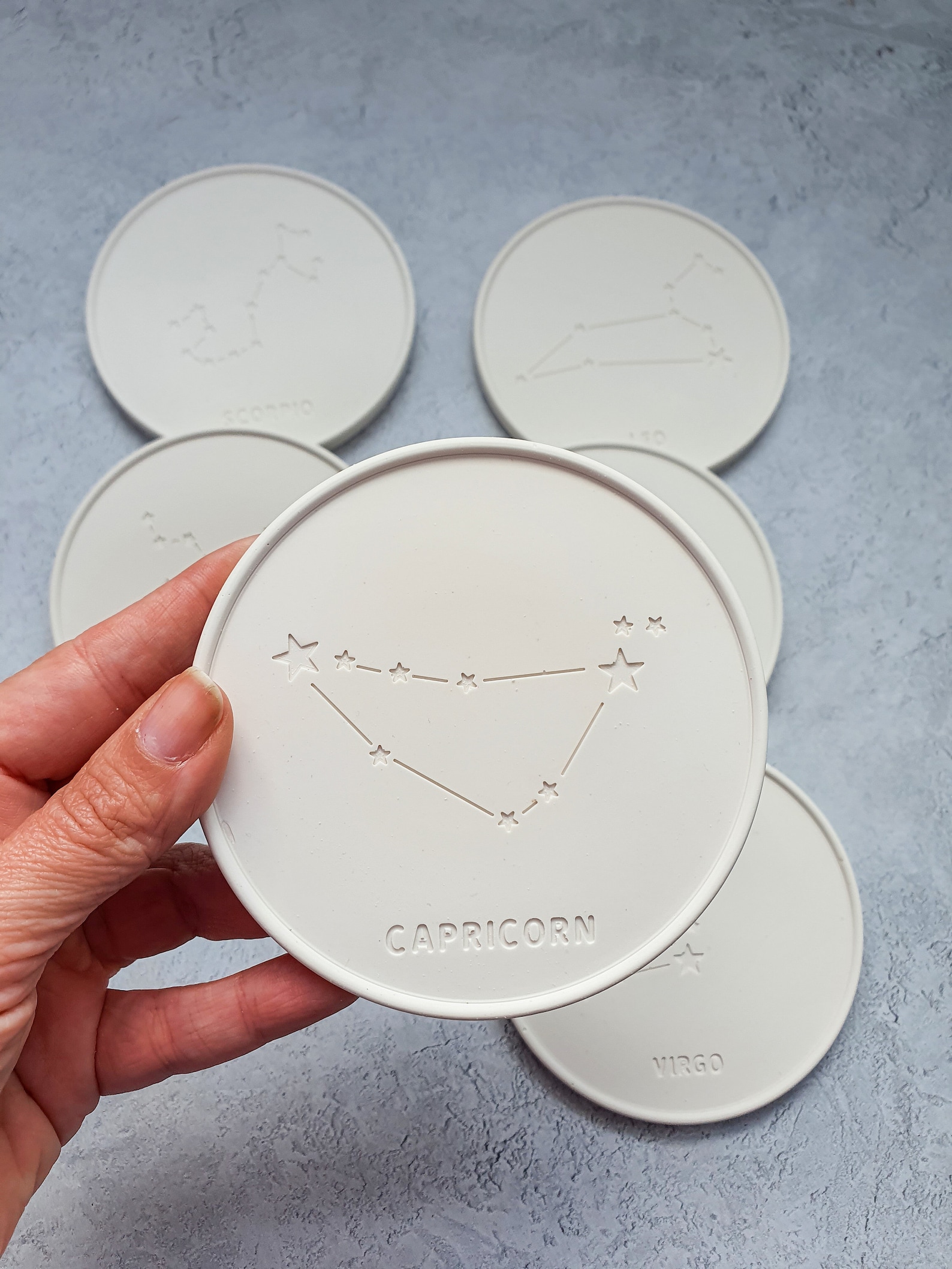 Zodiac Sign Coaster 12 Different Signs Star Sign Coaster | Etsy