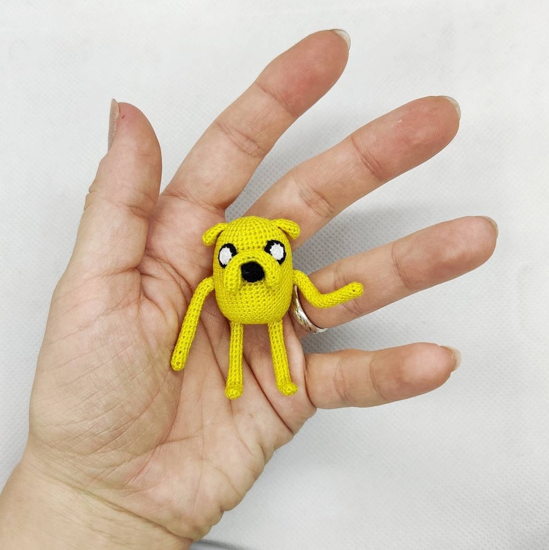 Jake the Dog Cartoon Character Adventure Time Tiny Toy Yellow | Etsy