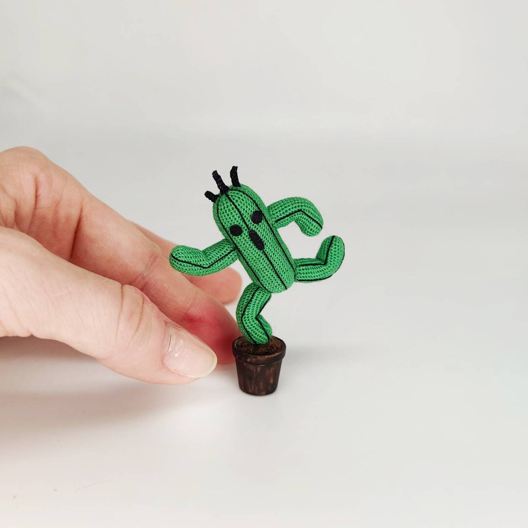 Final Fantasy XIV Cactus Amigurumi Crochet Small Toy Desktop ...