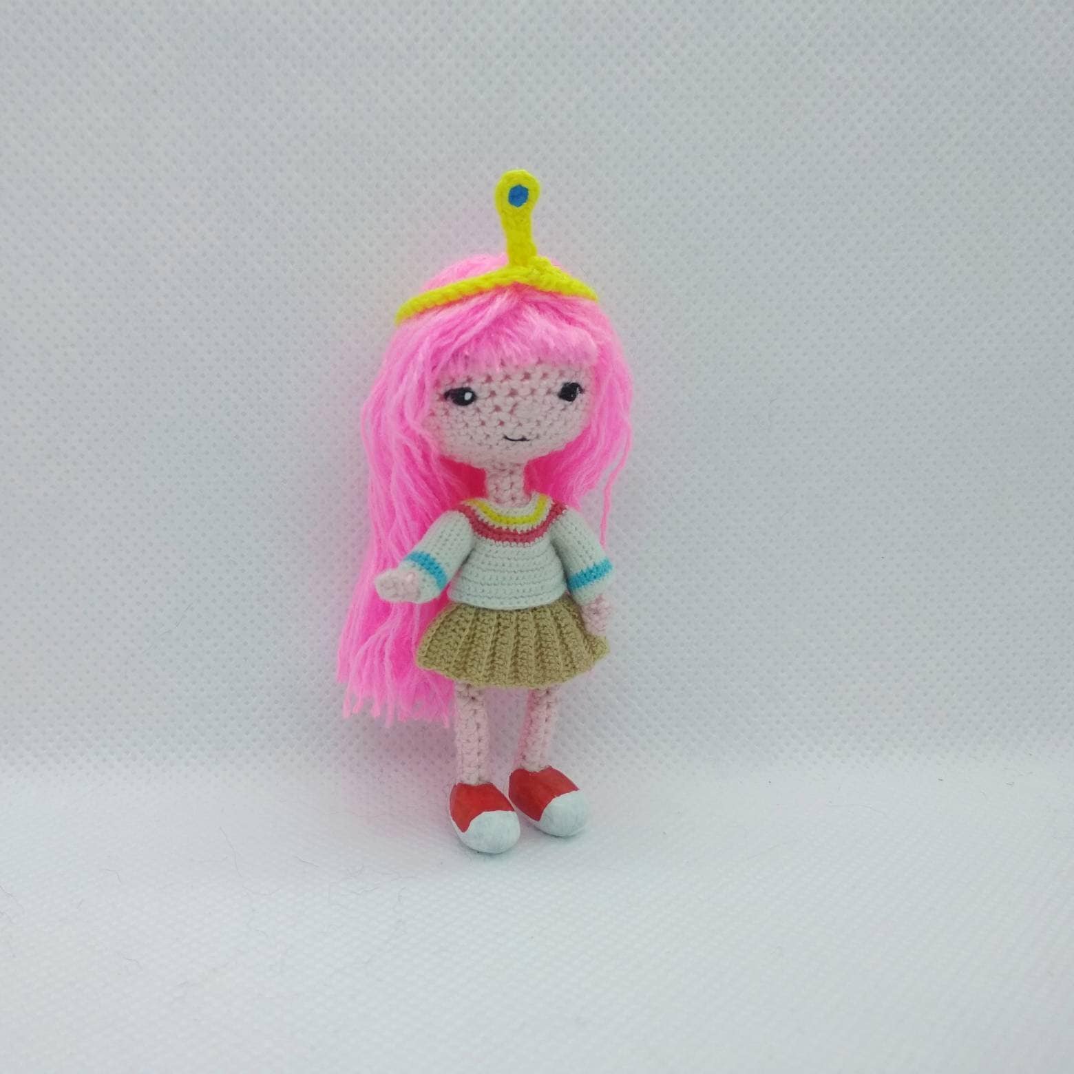 Princess bubblegum 2 inch doll little pink girl cartoon | Etsy