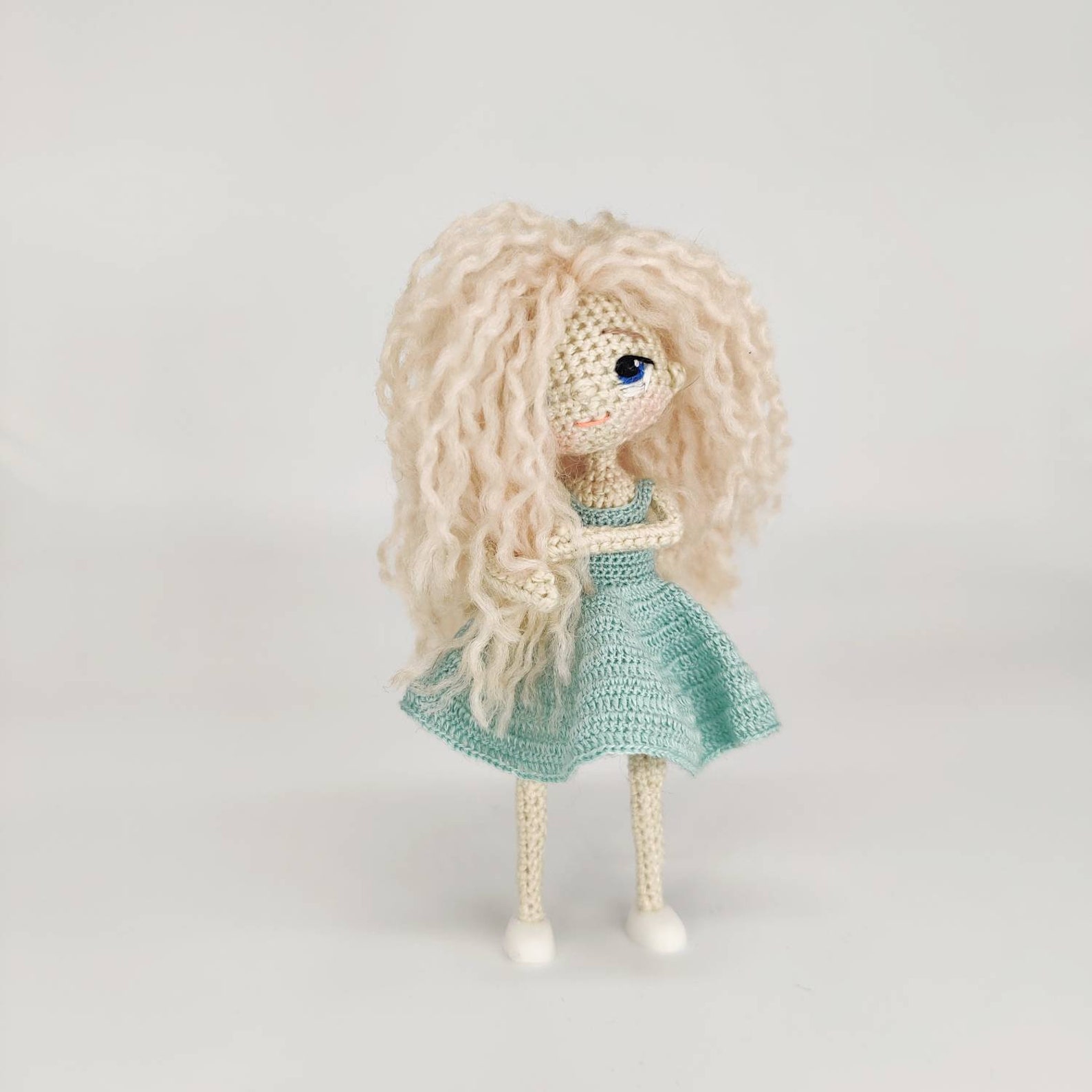 Tall Slender Long-legged Girl Doll With Blond Curly Hair and | Etsy