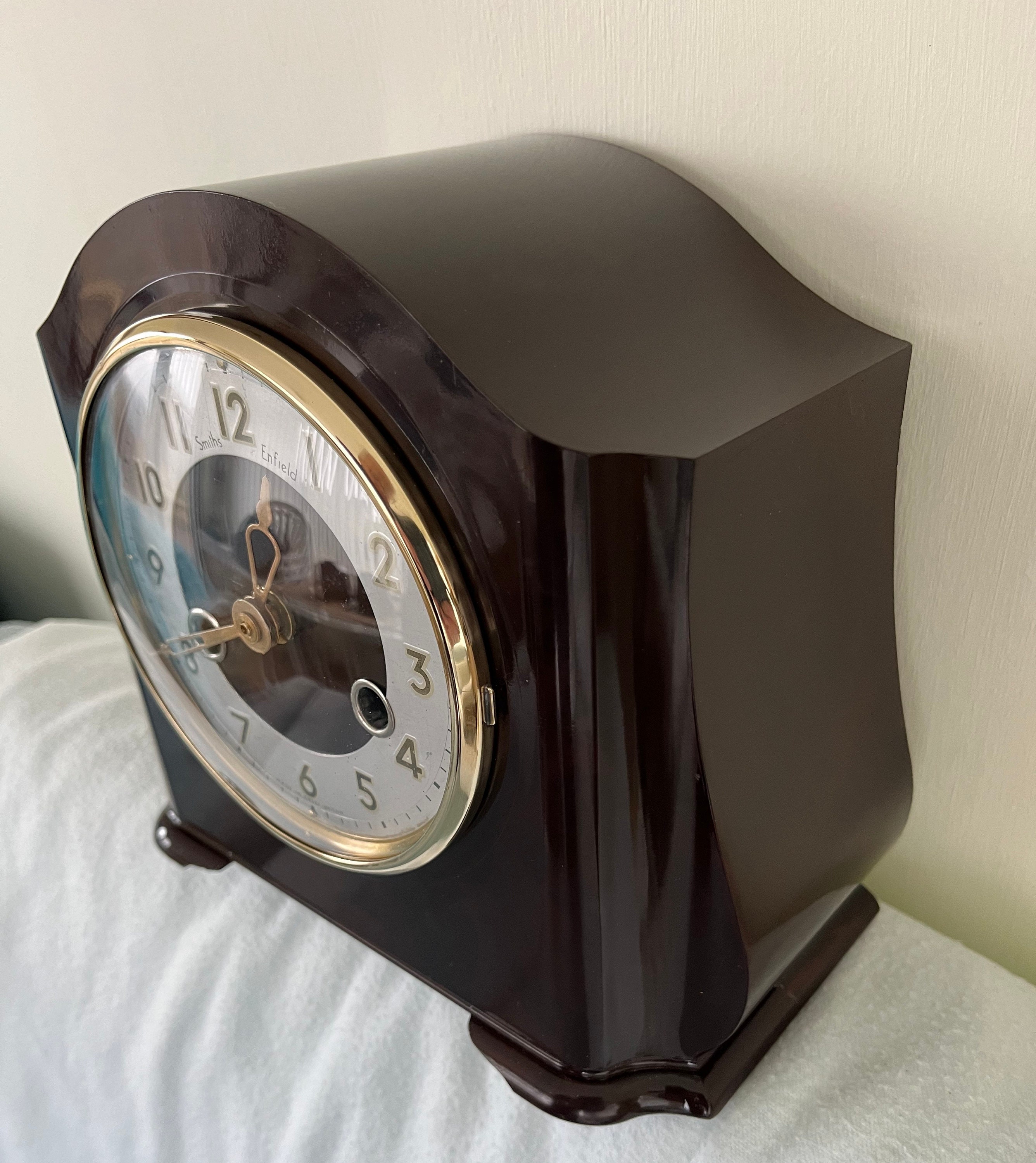 Smiths Art Deco Mantel Clock Bakelite Case With Quartz Timepiece - Etsy