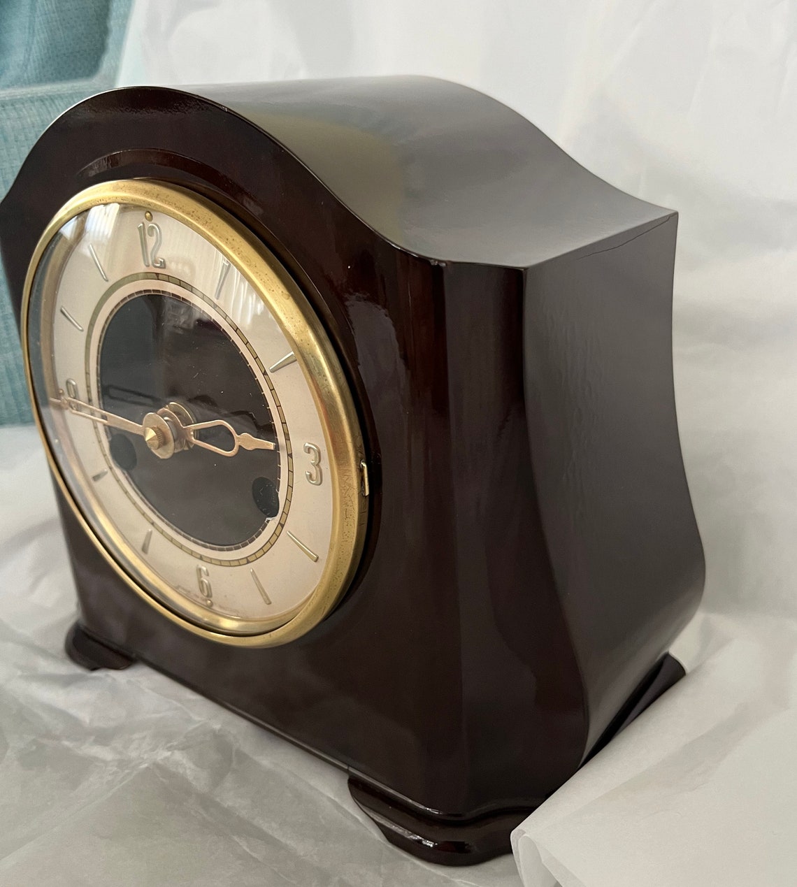 Smiths Art Deco Mantel Clock Bakelite Case With Quartz Timepiece - Etsy