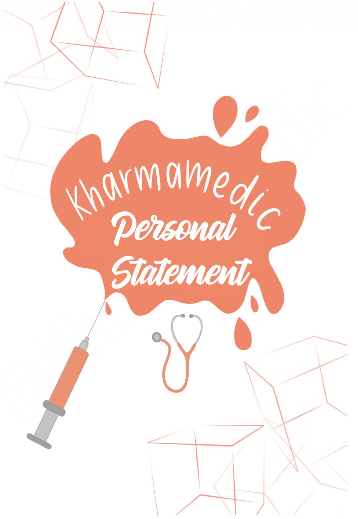 Medical School Personal Statement Kharmamedic Etsy