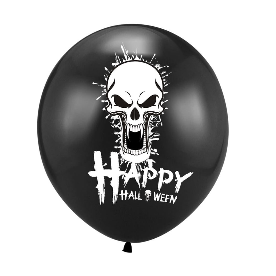 Happy Halloween Screaming Skull Balloons (set of 5) - Etsy