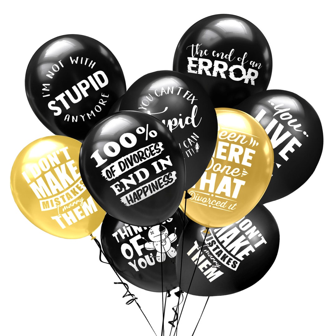 Divorce Party Balloons 30 Pack - Getting Spilt Has Never Been so Much ...