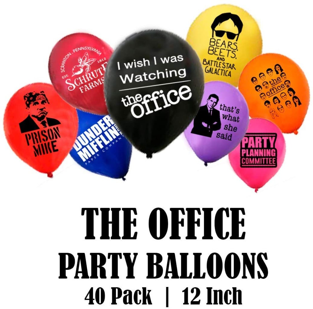 The Office Themed 12" Latex Party Balloons - Pack of 40 - Etsy