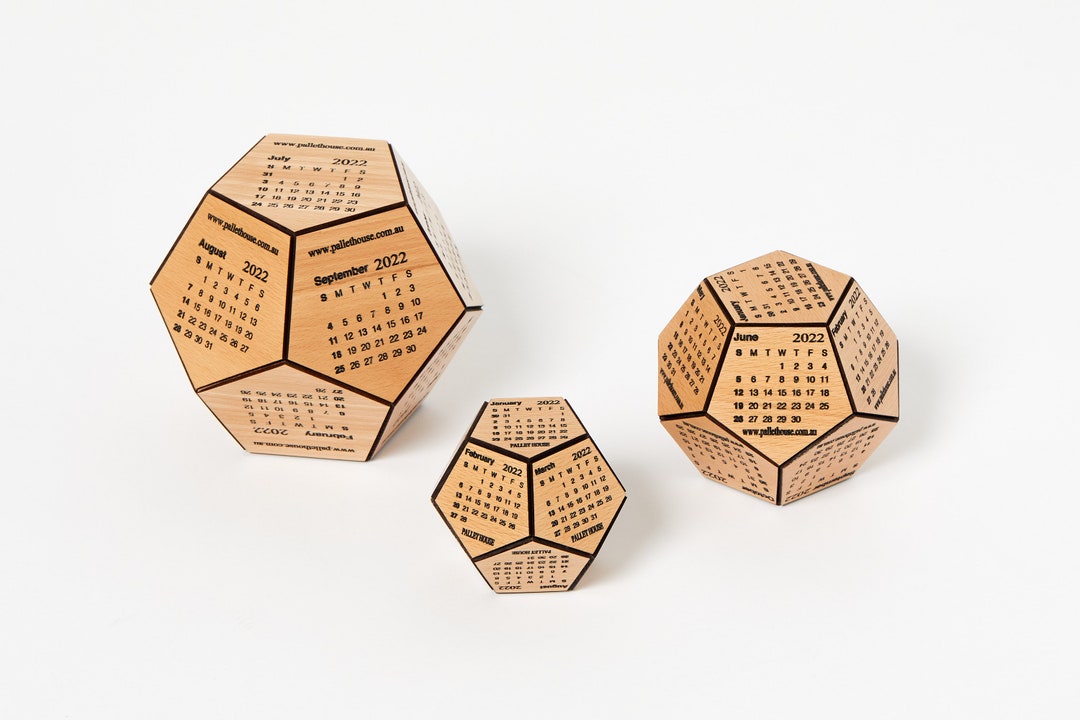 Wood Dodecahedron Calendars - Etsy