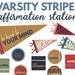 Varsity Stripes Editable Affirmation Station | Affirmation Mirror ...