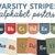 Varsity Stripes Whiteboard Cling Borders | Reusable Borders | Vintage ...