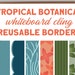 Tropical Botanical Bulletin Board Border Bundle Printable PDF Modern ...