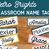 Retro Brights Word Wall Printable PDF Modern and Bright Classroom Décor ...
