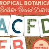 Tropical Botanical Bulletin Board Border Bundle Printable PDF Modern ...