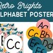 Retro Brights Alphabet Posters Printable PDF Modern and | Etsy