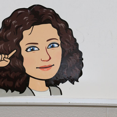 Color Static Cling Personalized Bitmoji Decal repositionable - Etsy