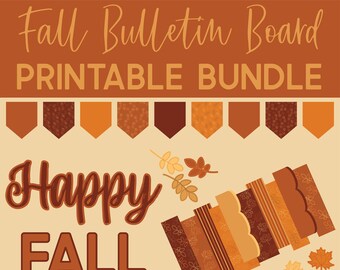 Fall Leaves Bulletin Board Border Bundle | Printable PDF | Modern and ...