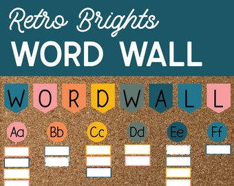 Retro Brights Bulletin Board Letter Bundle | Printable PDF | Modern ...