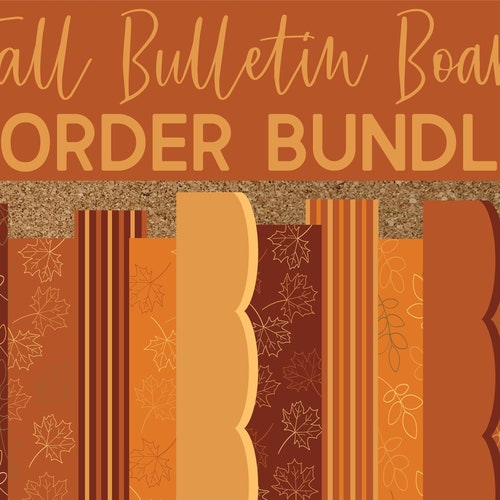 Fall Leaves Bulletin Board Border Bundle Printable PDF - Etsy