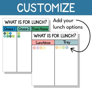 Location and Lunch Tracker Classroom Whiteboard Clings | Student Number ...