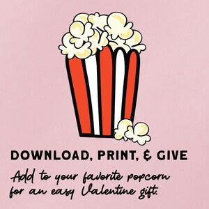 Printable Popcorn Valentine | Classroom Valentines | School Valentine ...