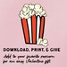 Printable Popcorn Valentine Classroom Valentines School Valentine Gifts ...