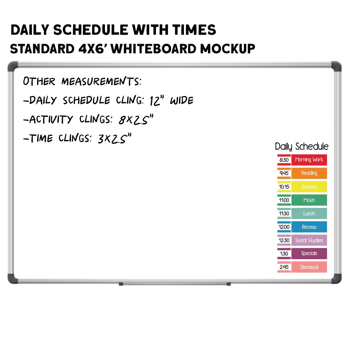 Class Schedule Whiteboard Clings | Daily Schedule Clings | Classroom ...