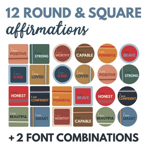 Varsity Stripes Editable Affirmation Station | Affirmation Mirror ...