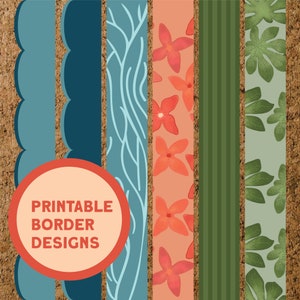 Tropical Botanical Bulletin Board Border Bundle | Printable PDF ...