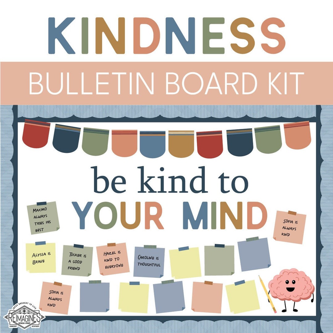 Neutral Kindness Bulletin Board With Activity | Be Kind to Your Mind ...