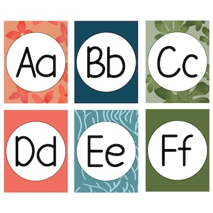 Tropical Botanical Alphabet Posters | Printable PDF | Modern and Nature ...