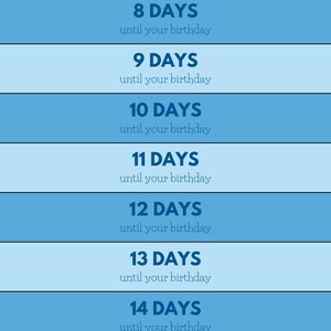 Printable Birthday Countdown Poster and Paper Chain | Birthday ...