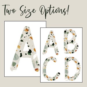 Modern Terrazzo Bulletin Board Letters and Borders Bundle | Printable ...