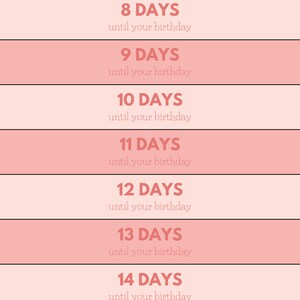 Printable Birthday Countdown Poster and Paper Chain | Birthday ...