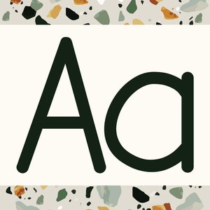 Modern Terrazzo Alphabet Posters | Printable PDF | Modern and Neutral ...