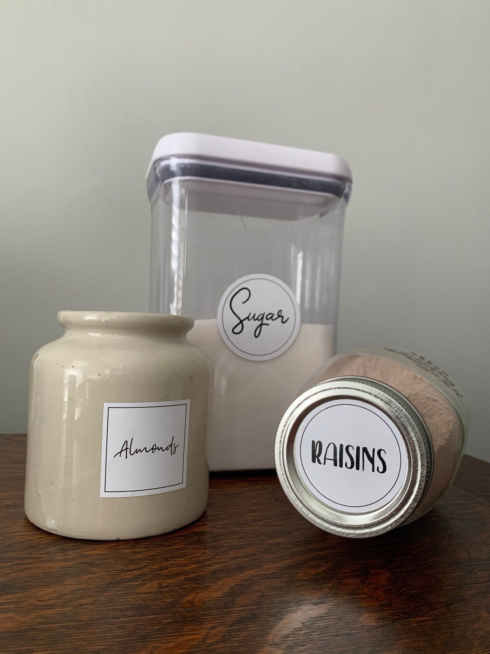 Modern Personalized Home Organization Labels | Pantry Labels | Square ...